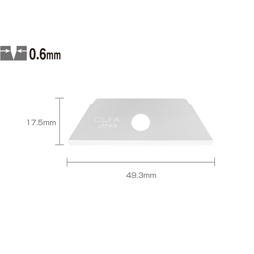 ใบมีดคัตเตอร์สี่เหลี่ยมคางหมู OLFA รุ่น RSKB-2/5 ขนาด 17.5 มม ใช้คม 2 ฝั่ง | Shopee Thailand