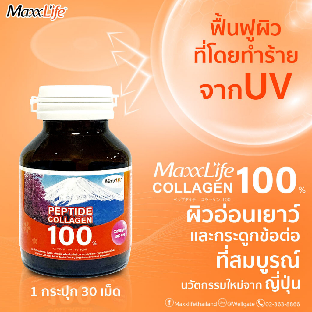 MaxxLife Peptide Collagen Fish 100% แม็กซ์ไลฟ์ คอลลาเจนเปปไทด์จากปลา ...