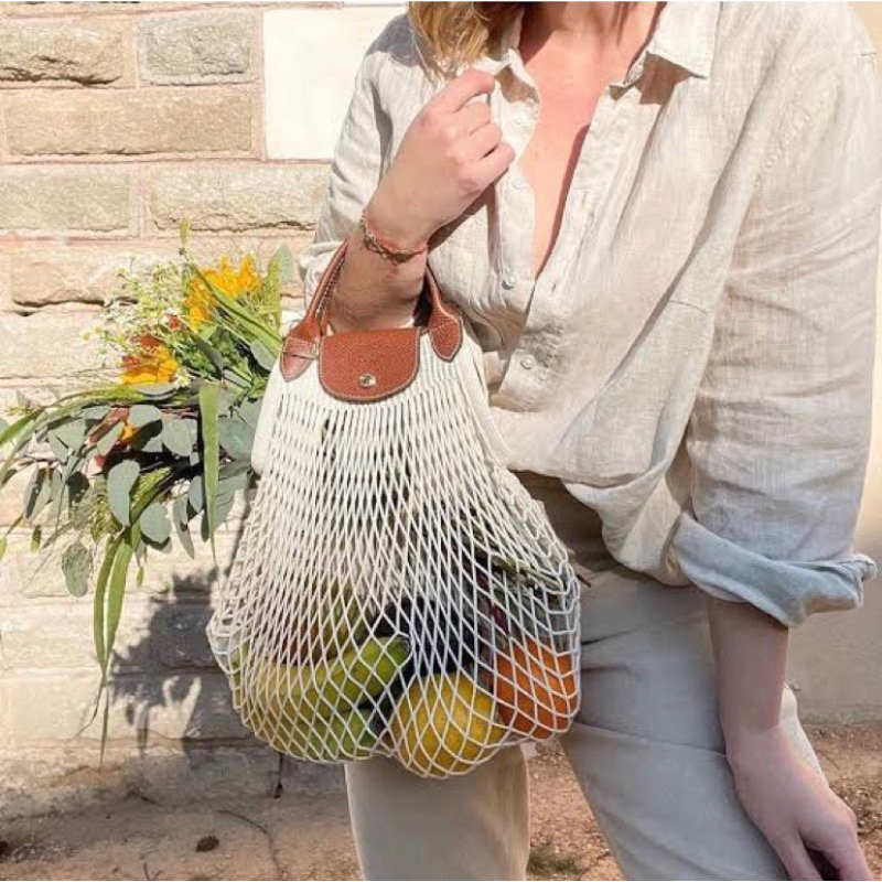 LE PLIAGE FILET Top handle bag - Beige | Shopee Thailand