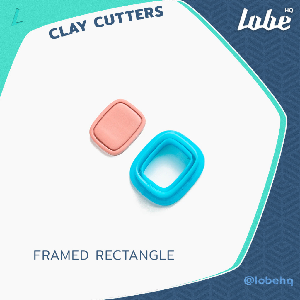 Lobehq Framed Rounded Rectangle Shape Clay Cutters/ แม่พิมพ์กดดินรูปทรงสี่เหลี่ยมผืนผ้าแบบมีกรอบ ...