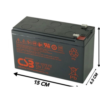 แบตเตอรรี่เครื่องสำรองไฟUPS CSB Battery รุ่น GP 1272 F2 *12v7.2ah* รับ ...