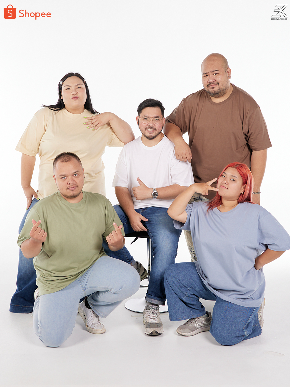 Expogarment เสื้อยืด ไซส์ใหญ่ เอิร์ธโทน Earthtone คอกลม แขนสั้น คอตตอน 2XL - 6XL Plus size ...