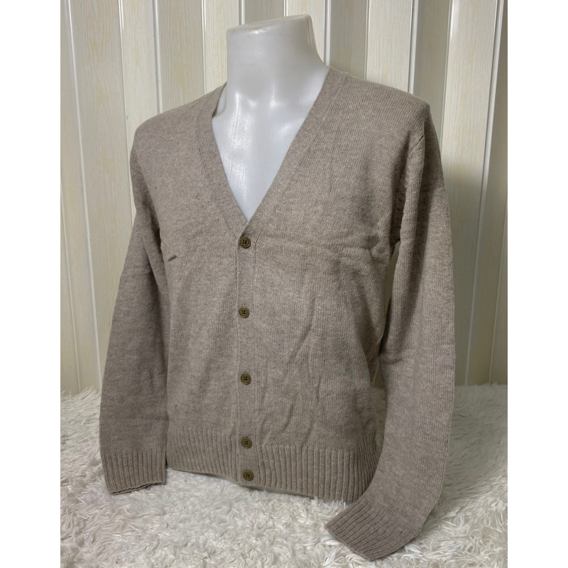 เสื้อไหมพรมคาร์ดิแกน เสื้อไหมพรมผู้ชาย MUJI v-neck cardigan #19490101381 | Shopee Thailand