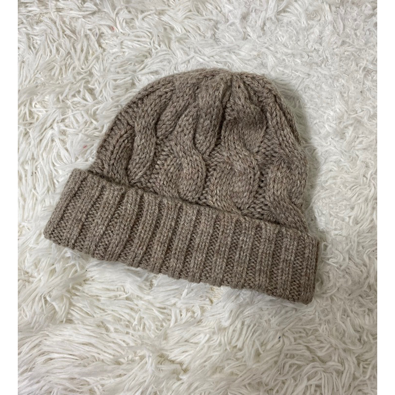 หมวกไหมพรม MUJI : Non-Itchy Ribbed Beanie #14982697484 | Shopee Thailand