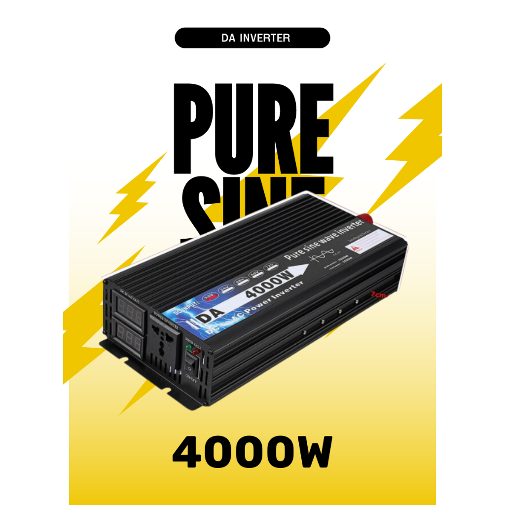 CJ อินเวอร์เตอร์ เพียวซาย Pure sine Wave inverter Off grid หม้อแปลง 220V 50Hz 12V 24V 2000w ...