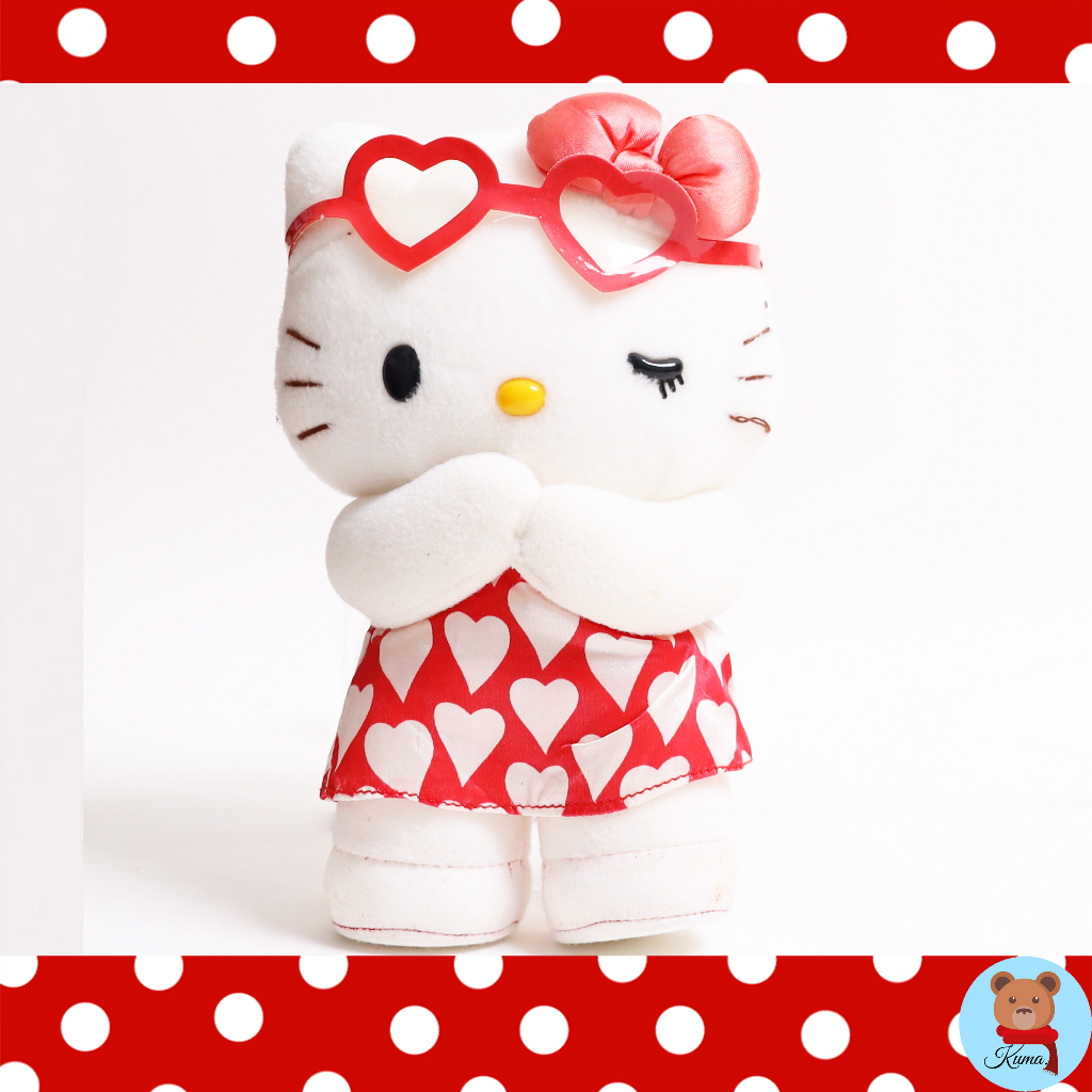 มือสอง hello kitty red heart dress Sanrio EIKOH plush doll ตุ๊กตา คิตตี ...