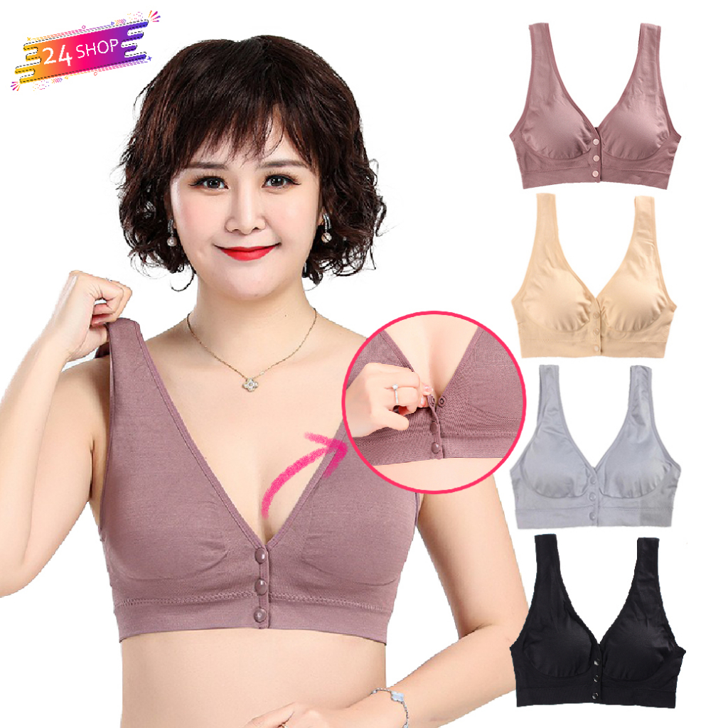 SB-117 สินค้าใหม่ [24Shop] สปอร์ตบรากระดุมหน้า สปอร์ตบราคนอ้วน สปอร์ตบราตะขอหน้า บราปั๊มนม บรา ...