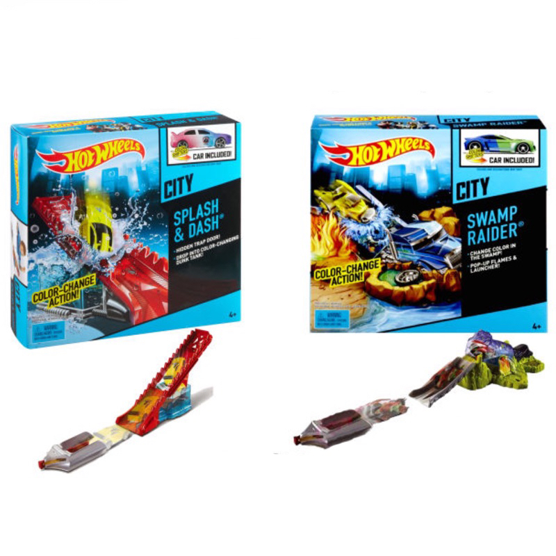 แพคคู่สุดคุ้ม Hot Wheels (Color Shifters) Splash n Dash Trackset และ ...