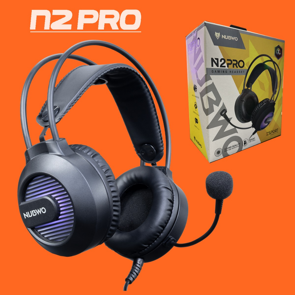 Nubwo N2PRO Gaming Headset หูฟังเกมมิ่ง ไฟ LED ที่ครอบหูนุ่ม ไฟปรับหมุนได้ 360 องศา ของแท้รับ ...