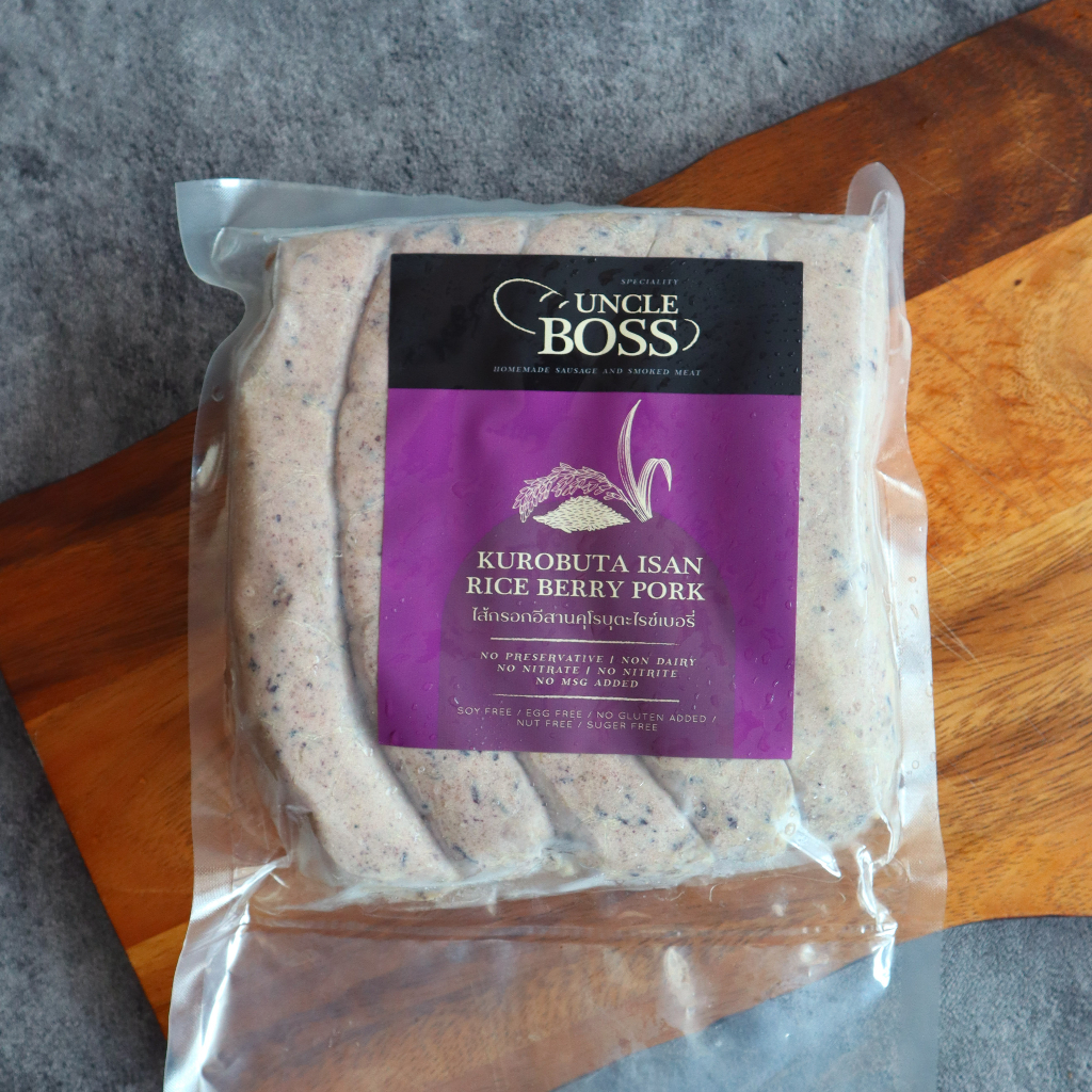 Uncle Boss_Isaan Kurobuta Riceberry Sausage | Shopee Thailand