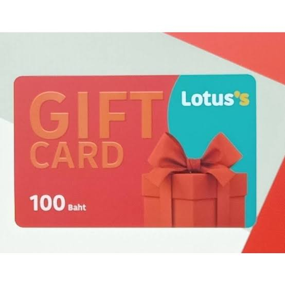 (สำหรับแจกลูกค้า) บัตรเงินสดโลตัส Gift Card Tesco Lotus มูลค่า100บาท ...