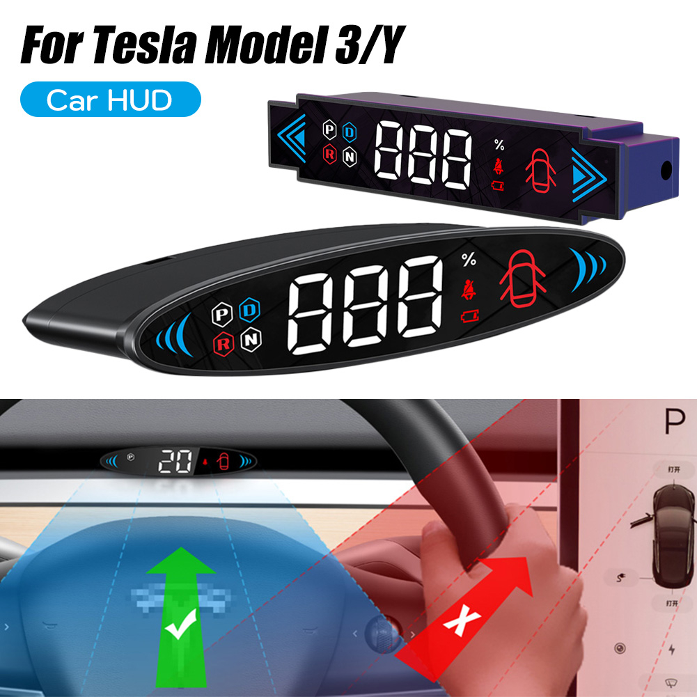 สำหรับ Tesla รุ่น 3/Y 2019-2023 HUD Mini Hidden Head Up จอแสดงผลแบบฝัง ...