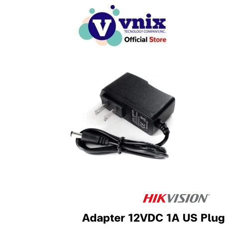 Hikvision Adapter 12VDC 1A US Plug AC100-240V Output DC 12V/1A Power By ...