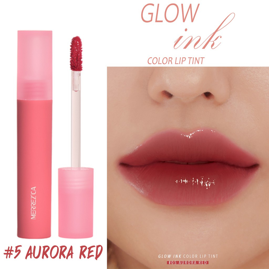 ลิปทินท์ ปากฉ่ำ Merrezca Glow Ink Color Lip Tint 5g. เมอร์เรซกา โกลว์ ...