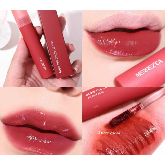 ลิปทินท์ ปากฉ่ำ Merrezca Glow Ink Color Lip Tint 5g. เมอร์เรซกา โกลว์ ...