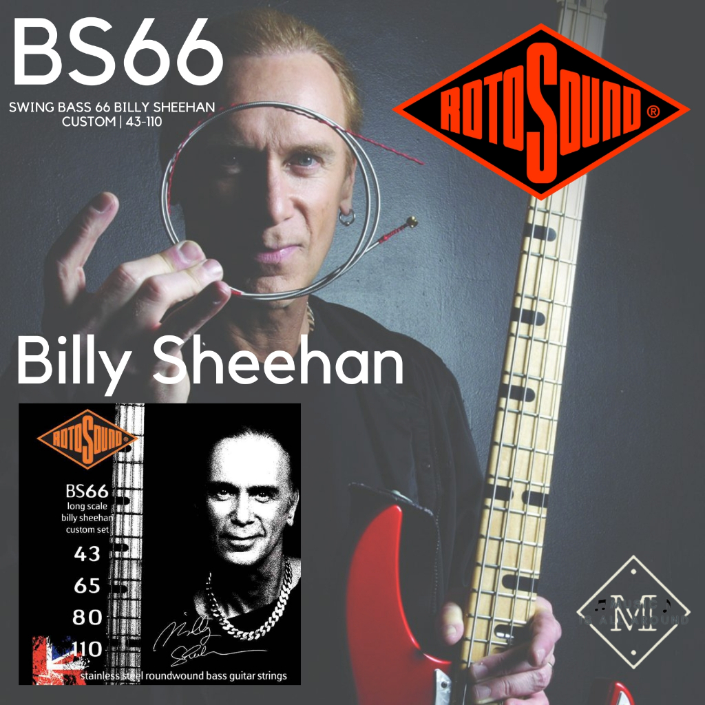สายเบส Rotosound Signature Billy Sheehan 4 สาย -ขนาด 43/65/80/110 รุ่น BS66 | Shopee Thailand