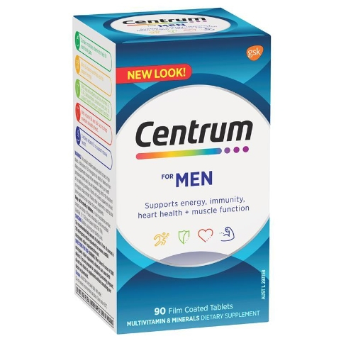 exp:05.2026 ฉลากออสเตรเลีย วิตามินบำรุงสำหรับผู้ชาย Centrum For Men 90 ...