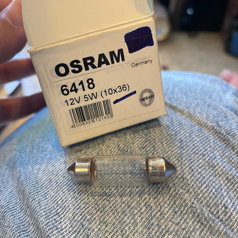 หลอดไฟในเก๋ง หลอดไฟเพดาน Osram 12V 5W | Shopee Thailand