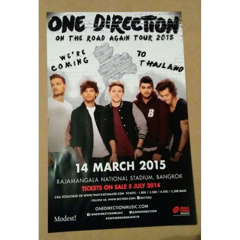 โปสเตอร์วงดนตรี One direction live in bangkok 2015 | Shopee Thailand