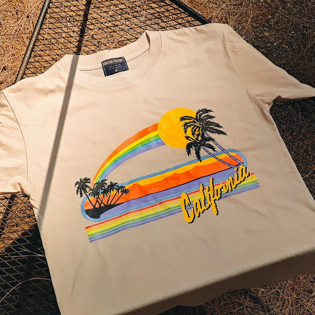 (พร้อมส่ง) เสื้อยืด CALIFORNIA 90'S - ผ้า Cotton100% | Shopee Thailand