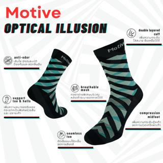 MOTIVE SOCK ถุงเท้าวิ่ง รุ่น ILLUSION⭐Sport Performance ระดับหน้าแข้ง ถุงเท้ากีฬา ถุงเท้าวิ่ง ...