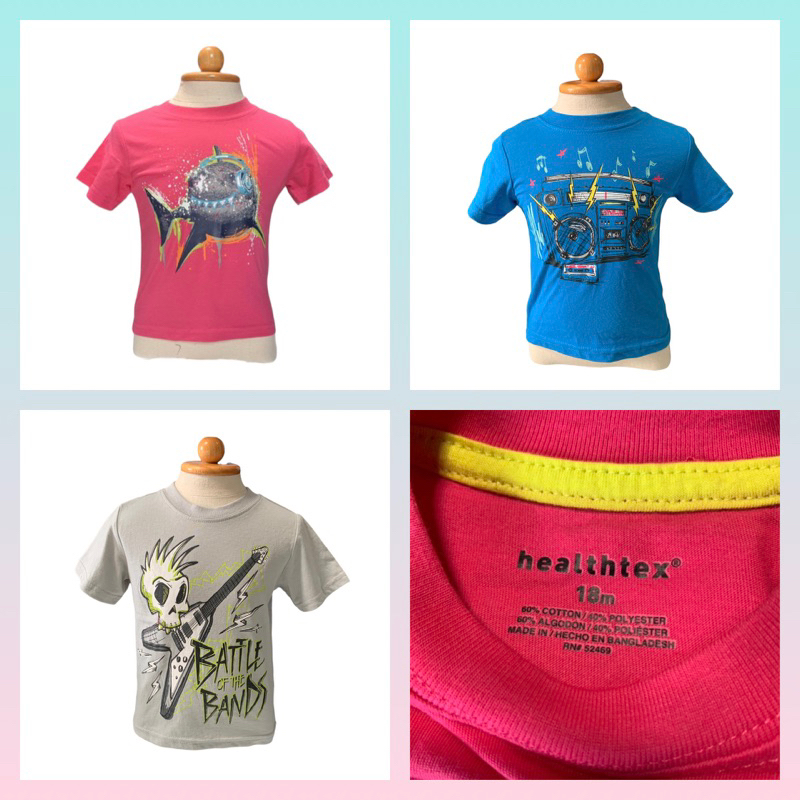 healthtex เสื้อยืดคอกลม เด็กผู้ชาย ลายสกรีน | Shopee Thailand