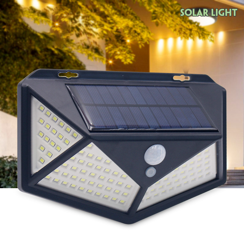 ใช้พลังงานแสงอาทิตย์ J252/J266 โคมไฟ Black 100 LED พลังงานแสงอาทิตย์กันน้ำสำหรับตกแต่งสวน ไฟติด ...