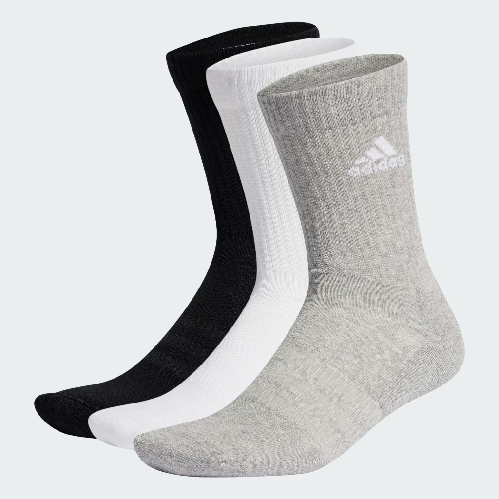 Adidas ถุงเท้า Cushioned Crew Socks 3 Pairs (5แบบ) | Shopee Thailand