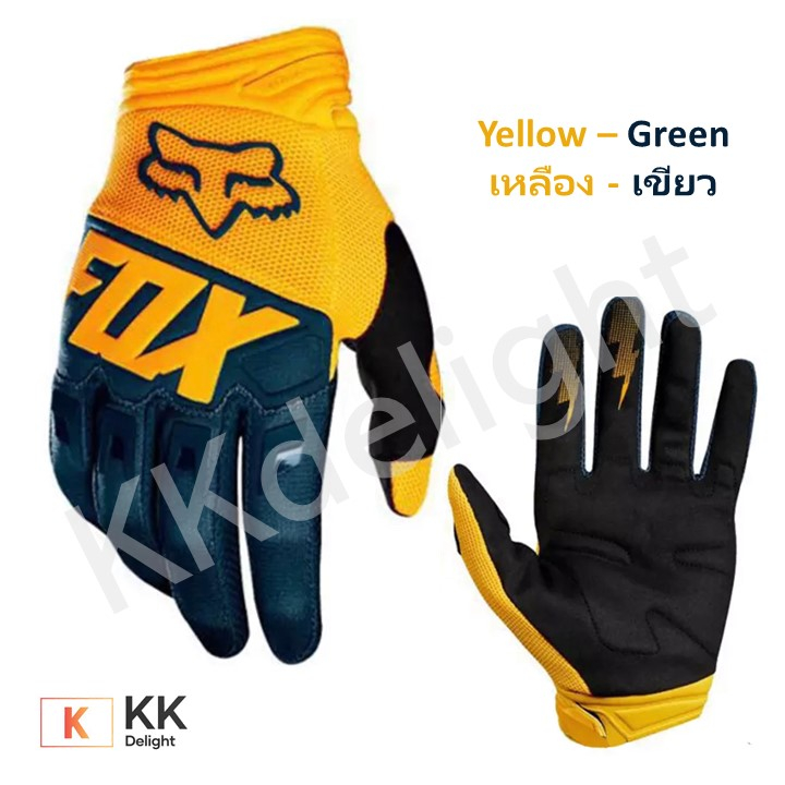 Fox New DeSign ถุงมือมอเตอร์ไซค์ ออฟโรด ปั่นจักรยาน ทรงสปอร์ต มีเก็บ ...