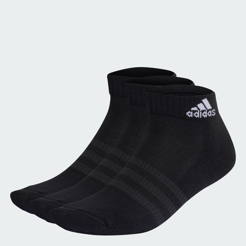 *1 แพ๊ค มี 3 คู่* ถุงเท้า Adidas ของแท้ 100% CUSHIONED SPORTSWEAR ANKLE ...