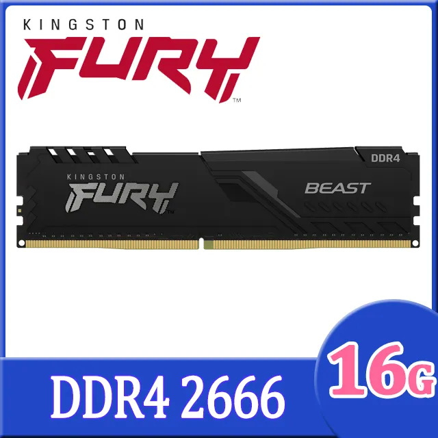 16GB (16GBx1) DDR4 2666MHz RAM (แรมพีซี) KINGSTON FURY BEAST DDR4 (KF426C16BB/16) | Shopee Thailand