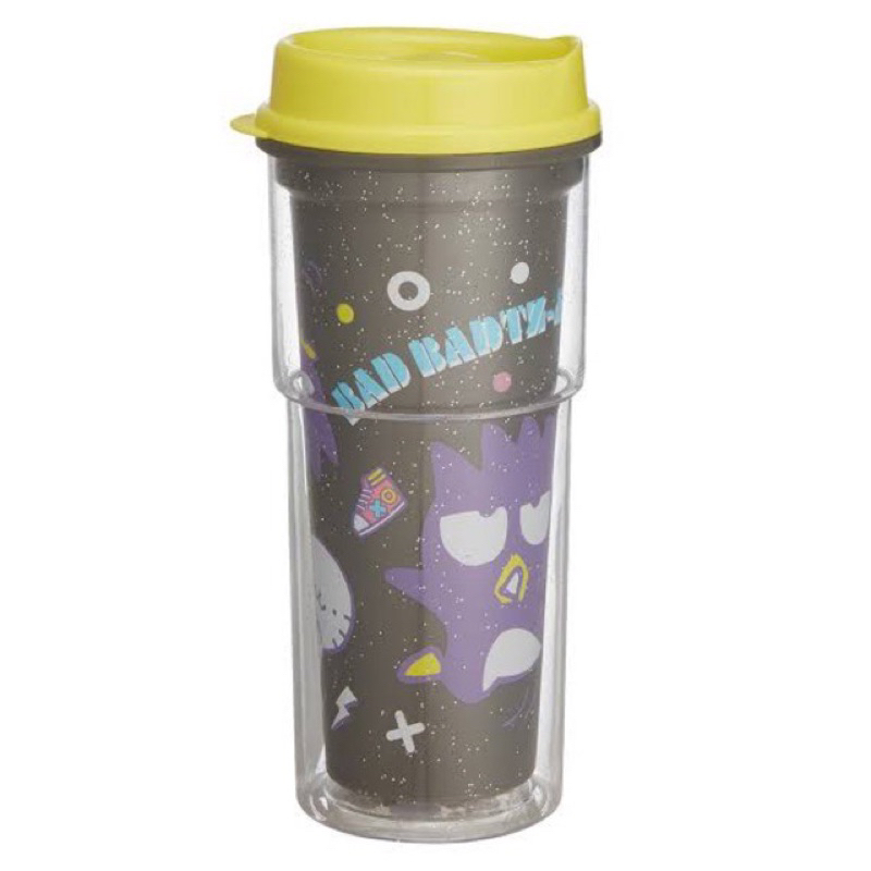 แก้วพลาสติก 2 ชั้น พร้อมฝา bad badtz-maru แบดแบดมารุ | Shopee Thailand