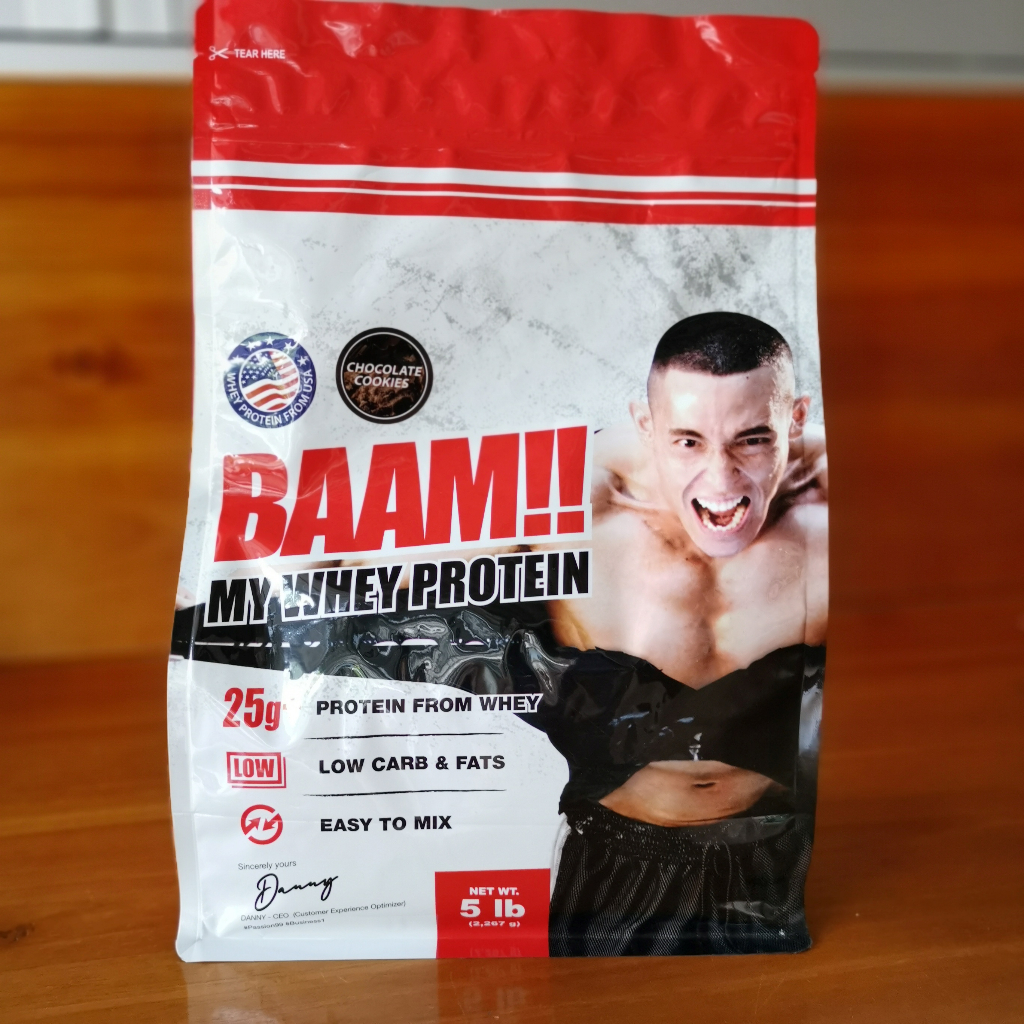 เวย์ whey protein Baam เพิ่มกล้าม แท้100% | Shopee Thailand
