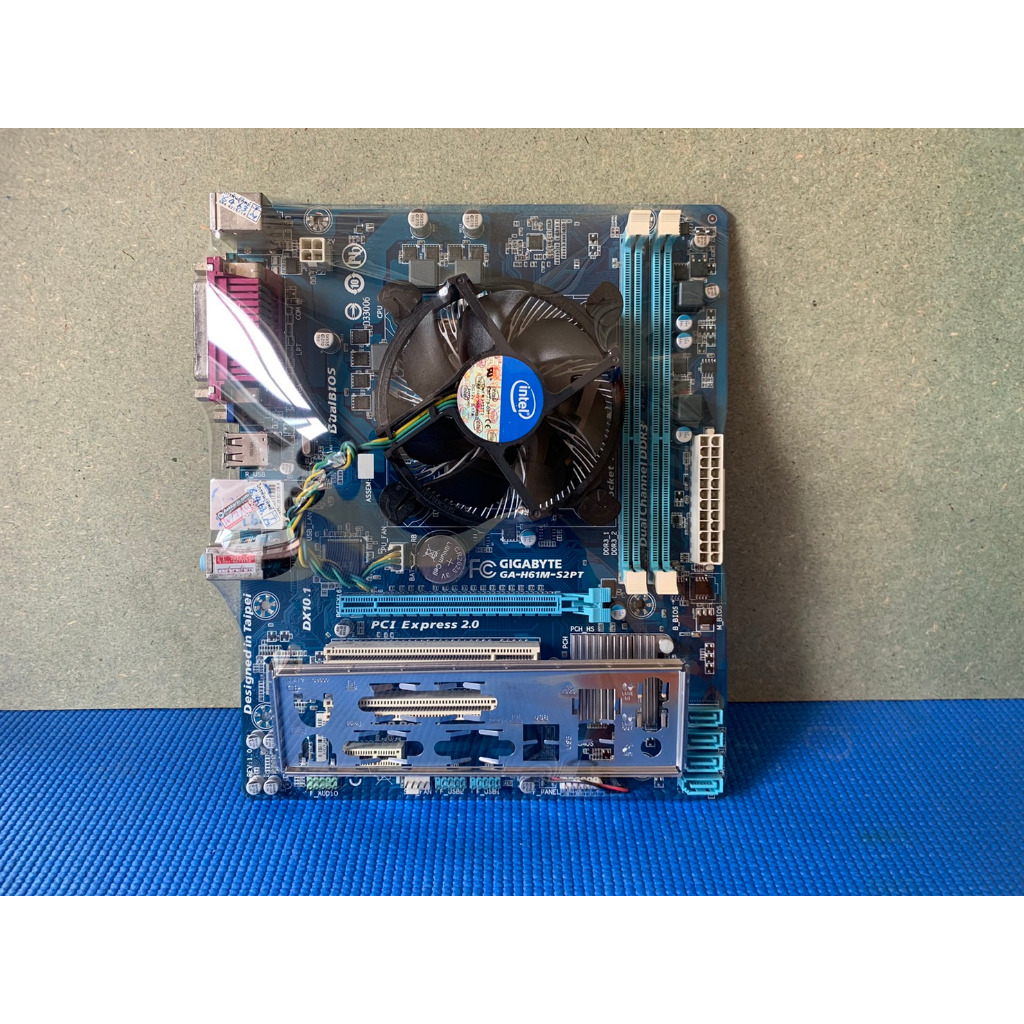 เมนบอร์ด GIGABYTE GA-H61M-S2PT Socket 1155 CPU I3-3220 แรม 4GB DDR3 ...