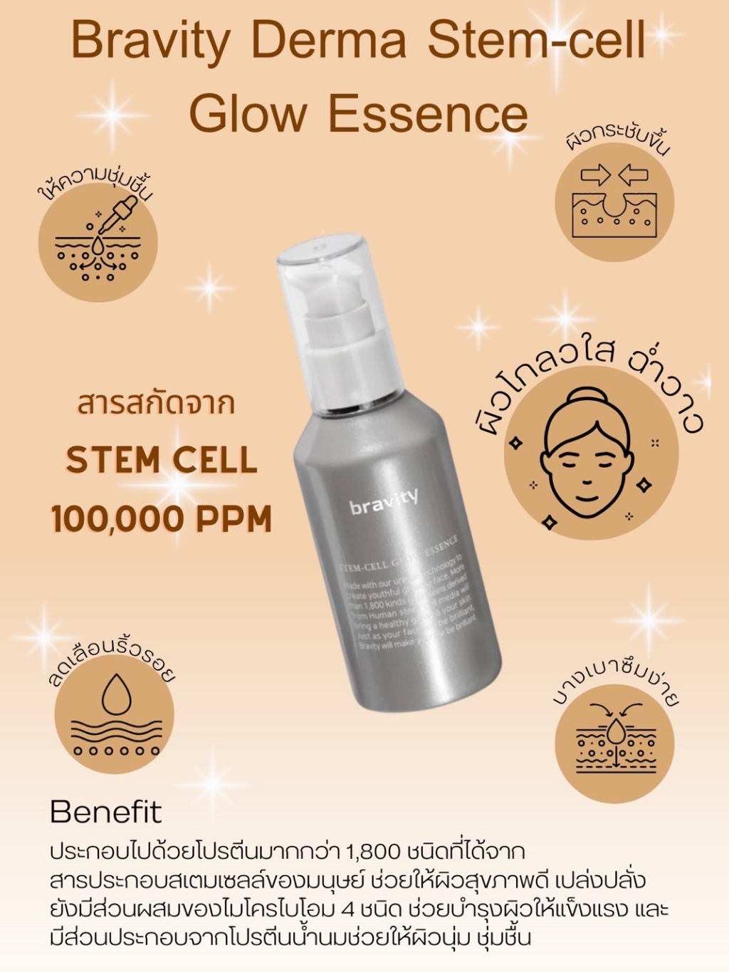 Bravity Derma Stem-Cell Glow Essence 35 มล. | Shopee Thailand