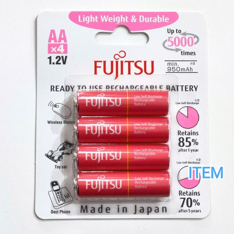 FUJITSU Battery 1.2V 1,000mAh ของแท้ ถ่านชาร์จaa | Shopee Thailand