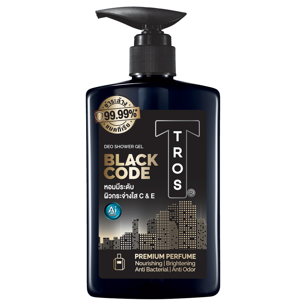 TROS - Black Code Deo Shower Gel Pump #Black (450 ml.) เจลอาบน้ำ | Shopee Thailand