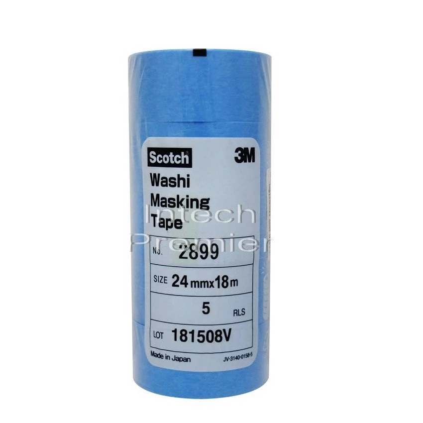 3M 2899 กระดาษกาววาชิ สีฟ้า ขนาด 24 มิลx 18 เมตร (5 ม้วน/แพ๊ค), 18 มิลx ...