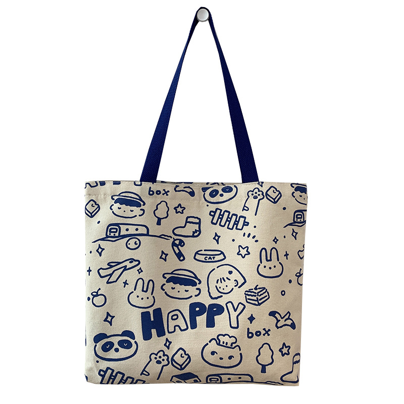 กระเป๋าผ้า Keith Haring มีขอบ & Happy Box มีซิป | Shopee Thailand