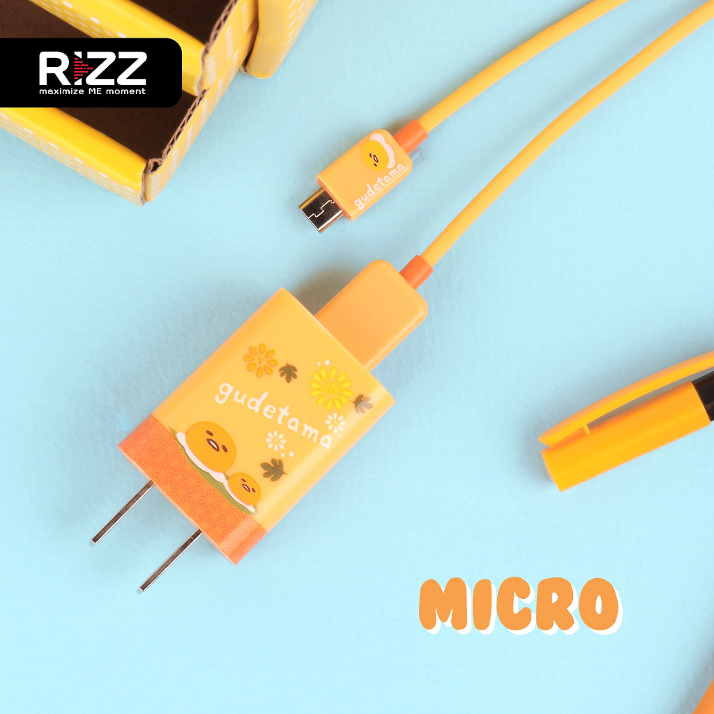 RIZZ ที่ชาร์จลายลิขสิทธิ์ Gudetama: micro usb | Shopee Thailand