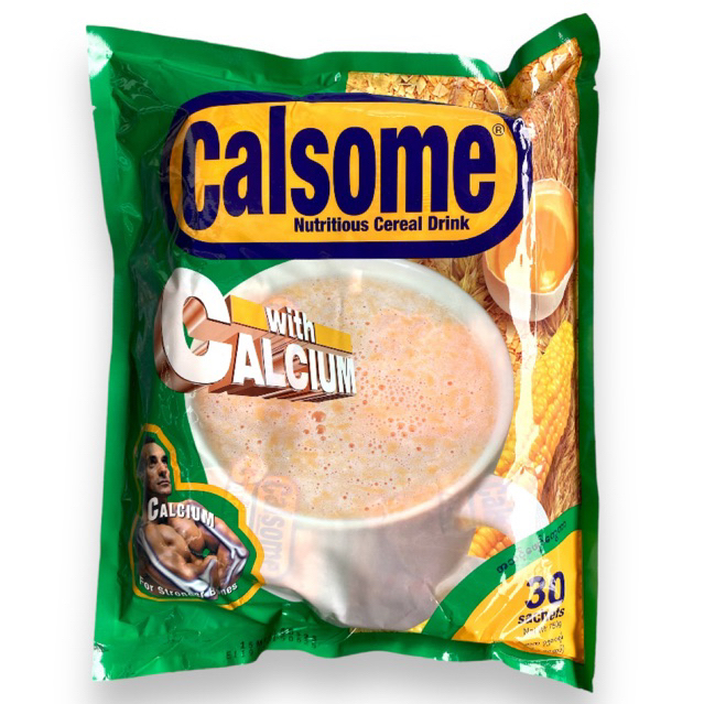 ซีเรียลข้าวโอ๊ตผสมข้าวโพด Calsome แถมฟรี!!ชาพม่า ไม่ผสมนมผง แคลเซียมสูง ...