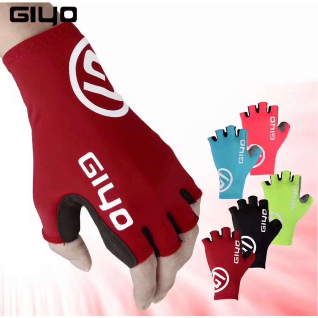 Giyo ถุงมือปั่นจักรยานแบบครึ่งนิ้ว ผ้า Lycra | Shopee Thailand