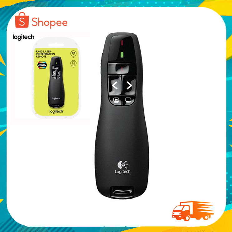 Logitech R400 Wireless Presenter Laser Pointer - Black (สีดำ) ประกันศูนย์ 3ปี ของแท้ | Shopee ...