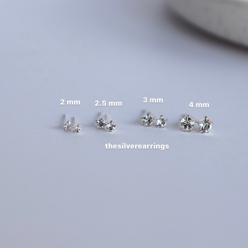 silver 925, ต่างหูเงินแท้ : เตยดาวฝังพลอย | Shopee Thailand