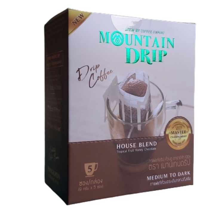 เมาน์เทนดริป กาแฟแท้ดริป คั่วบด อาราบิก้า 100% Drip Coffee Arabica ...