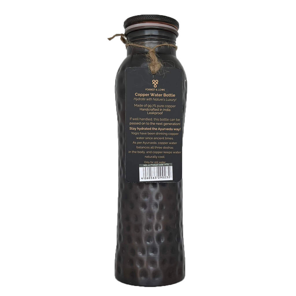 FORREST & LOVE | PREMIUM ANTIQUE HAMMERED COPPER WATER BOTTLE | ขวดน้ำทองแดง แอนทีคแบบตอก 900ML ...
