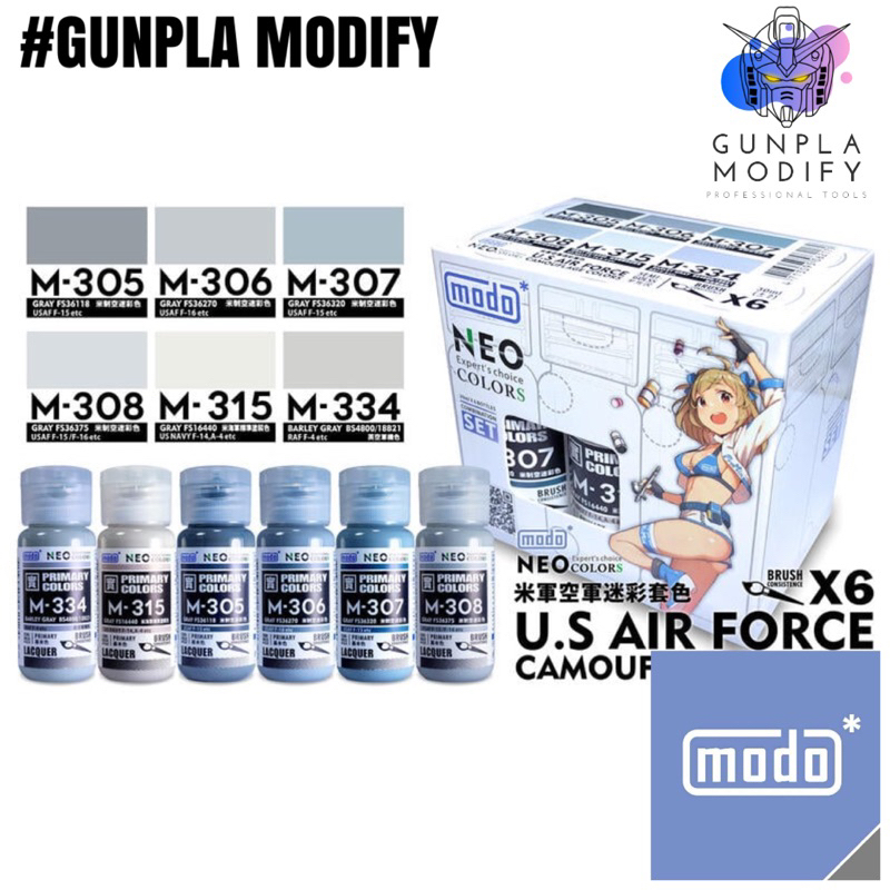 MODO C217 NEO COLOR U.S Air Force Camoflage Color Set ชุดสีเครื่องบินรบ ...