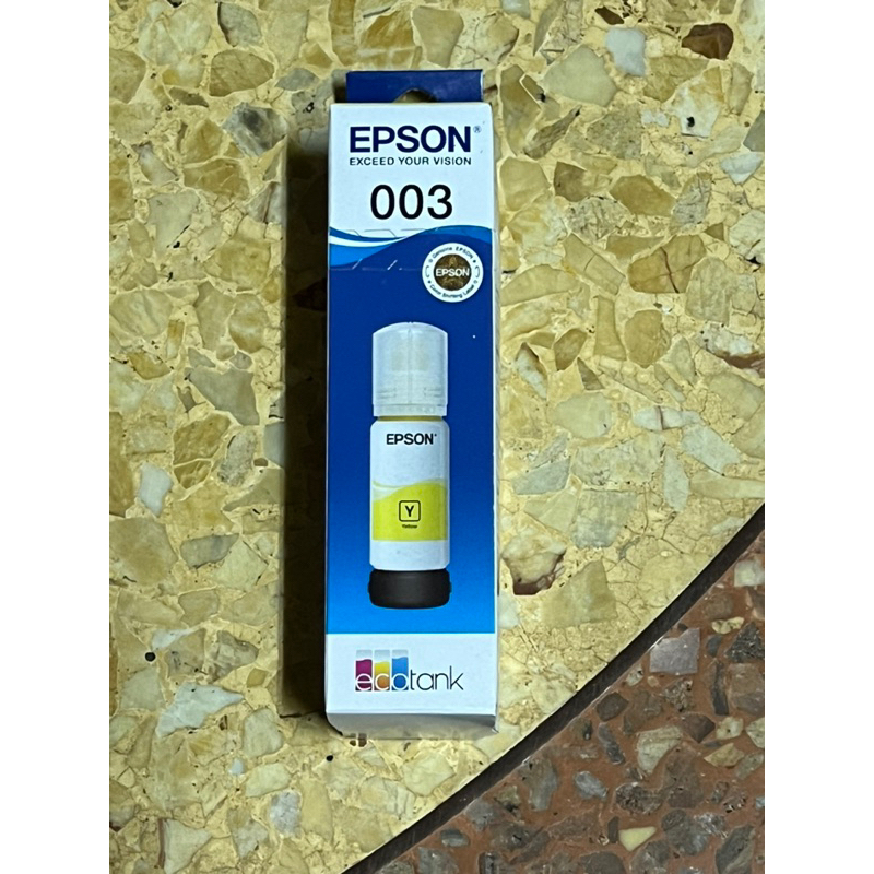 หมึก EPSON 003 ของแท้100%พร้อมกล่อง สีเหลือง หมดอายุปี2027 | Shopee ...