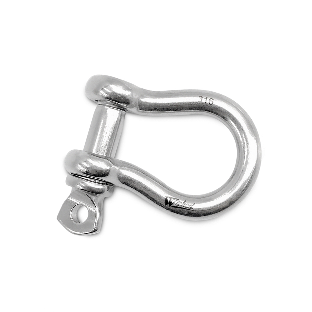 Wicked 316 Stainless Steel USA Bow Shackle Forged Steel with Oversized ...