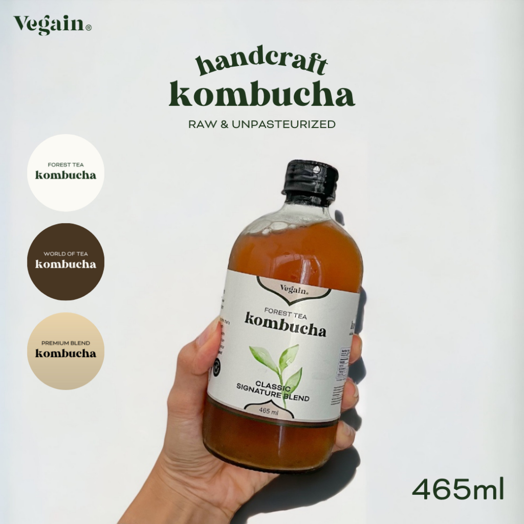 Vegain 465ml 1 Bottle Handcraft KOMBUCHA Raw & Unpasteurized ...